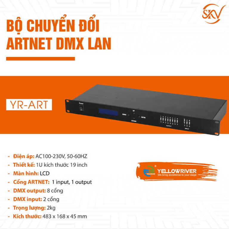 Bộ Chuyển đổi ArtNet DMX LAN YellowRiver YR-ART | SKV